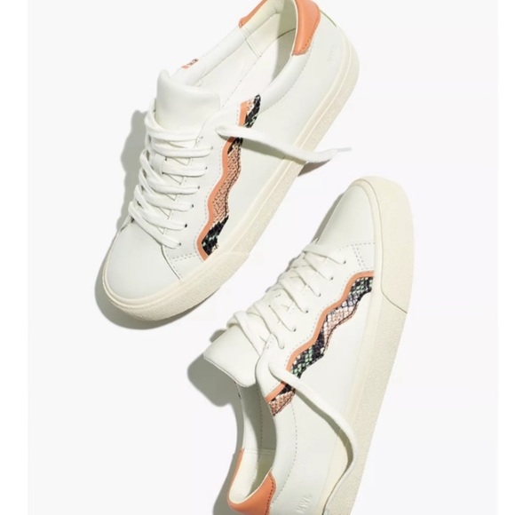 Madewell | Shoes | Madewell Sidekick Lowtop Sneakers In Snakeembossed ...